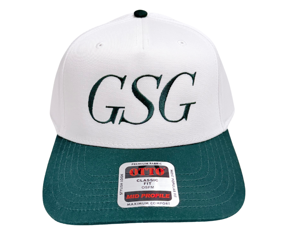 GSG White Embroidered Hat – JC Customs LLC